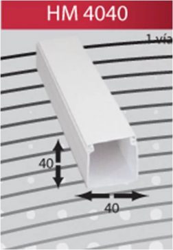 Canaleta de 1 vía, 2.50 mts HM4040 - Fortaleciendo las Telecomunicaciones